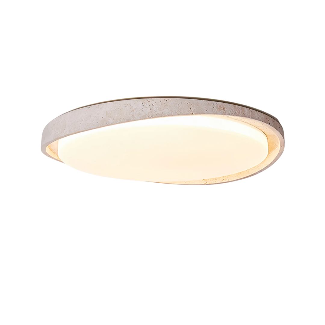 TravertineGlow | Elegant Natural Stone Ceiling Light Fixture for Modern ...