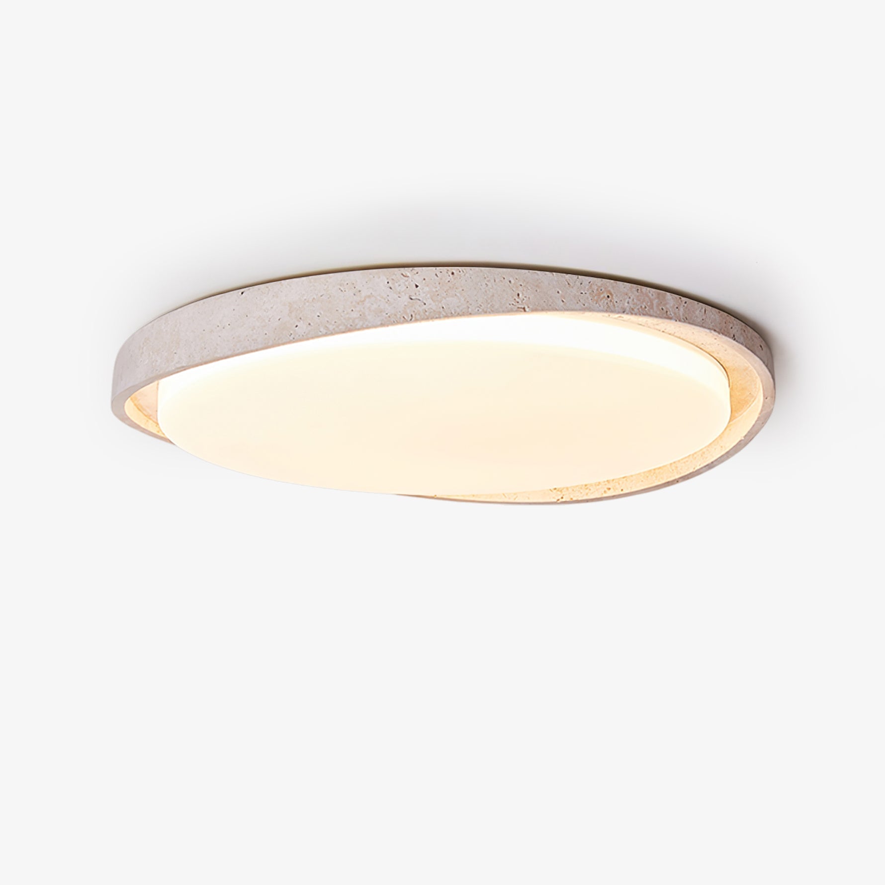 TravertineGlow | Elegant Natural Stone Ceiling Light Fixture for Modern ...
